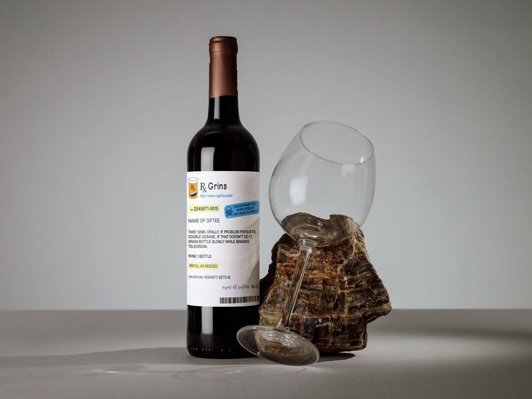 Personalized Wine Label: Prescription Wine | Birthday Gift, Secret ...