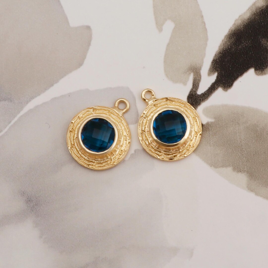 Gold Plated DIY Bezel Connectors, Topaz Crystal Amethyst Pendants Charm ...