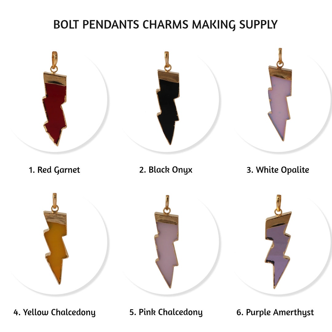 Thunder Design Pendants, Lightning Bolt Pendants Charms, Making DIY ...