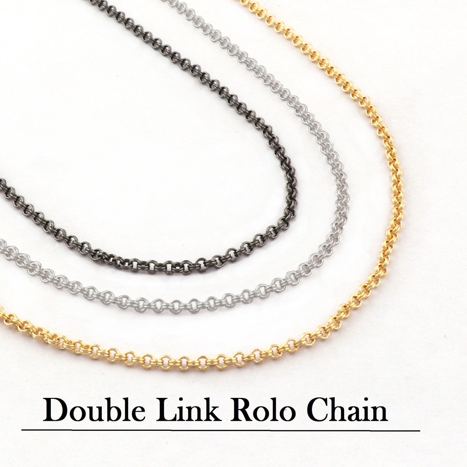 Brass Metal Rolo Chain Double Link Rolo Chain Handmade | Etsy