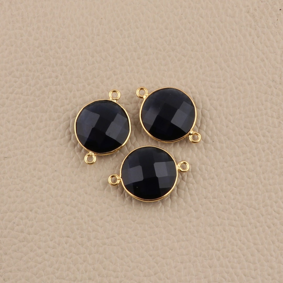 Iolite Bezel Connector Checker Cut Stone Double Bail - Etsy