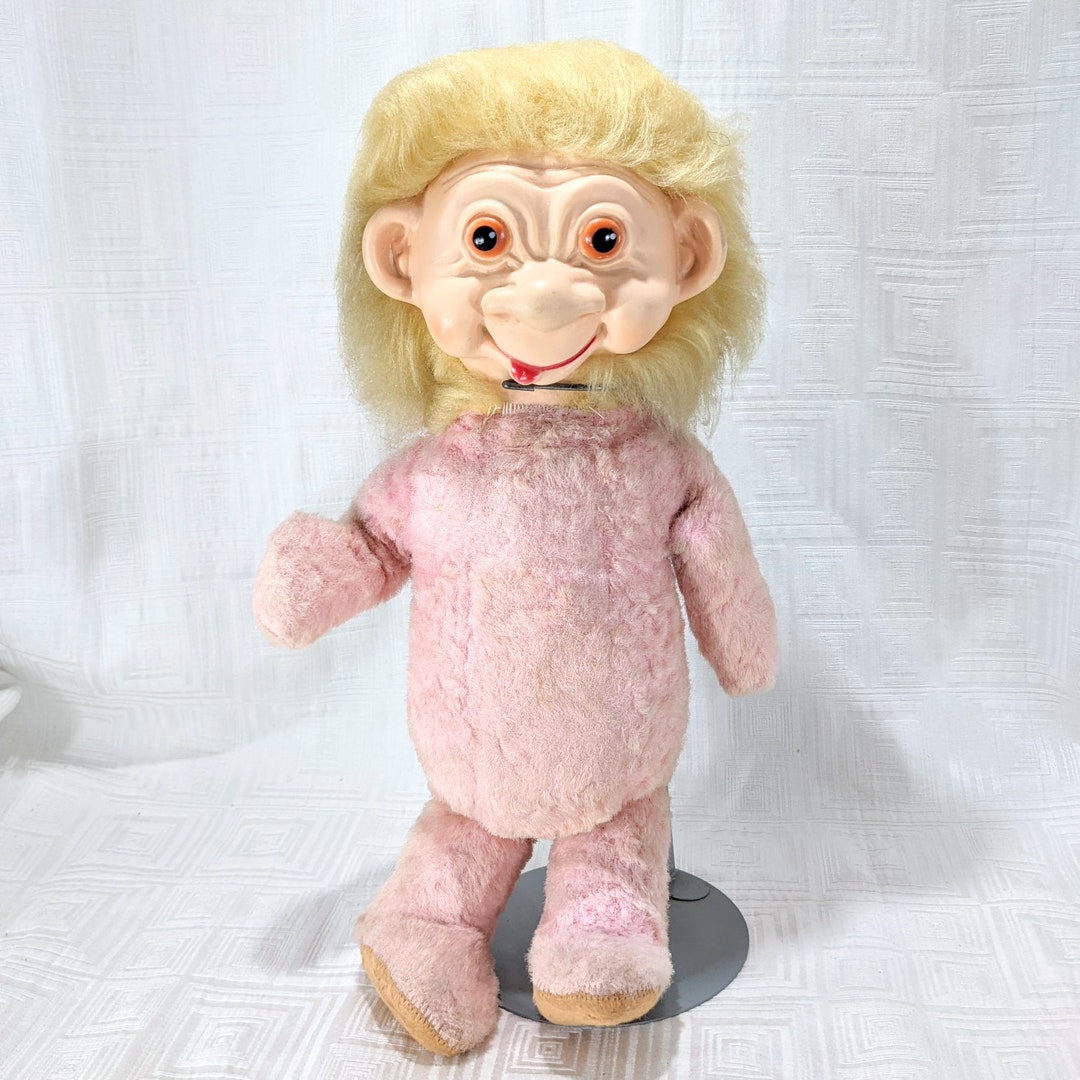 18 Rubber Face Plush teddy Bear or Neanderthal Troll by Timely Toys - Etsy