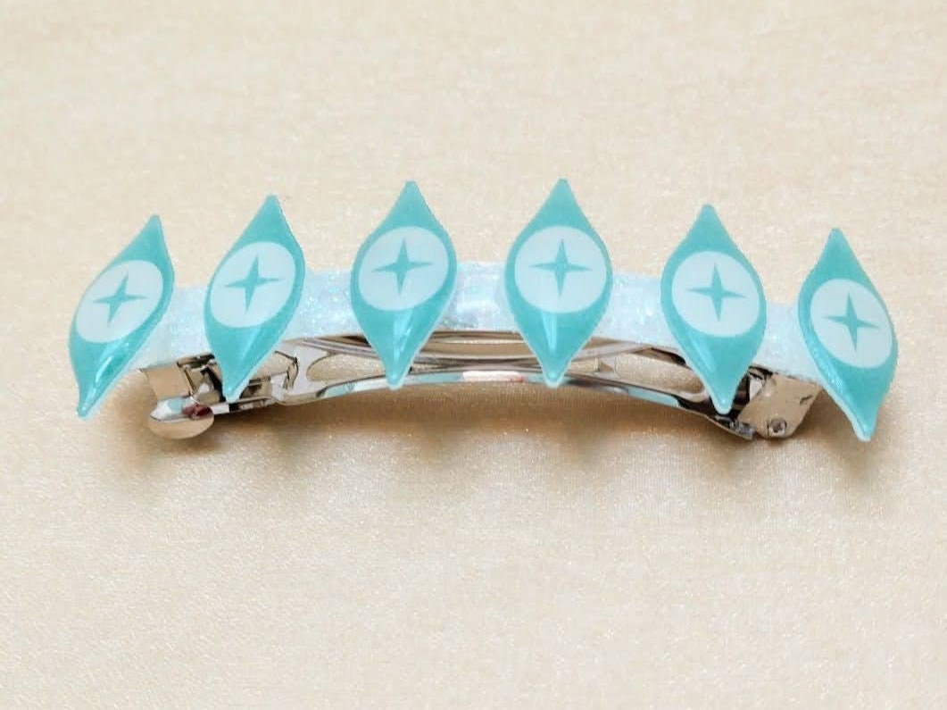 Vintage Pyrex Atomic Eyes Inspired Barrette Jewelry, Handmade - Etsy
