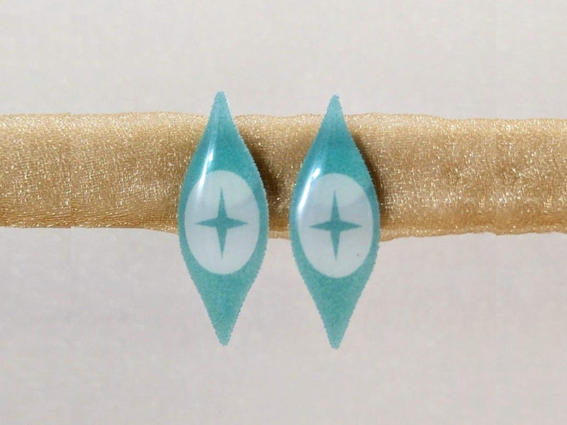 Vintage Pyrex Atomic Eyes Inspired Jewelry, Dangle Earrings, Stud ...