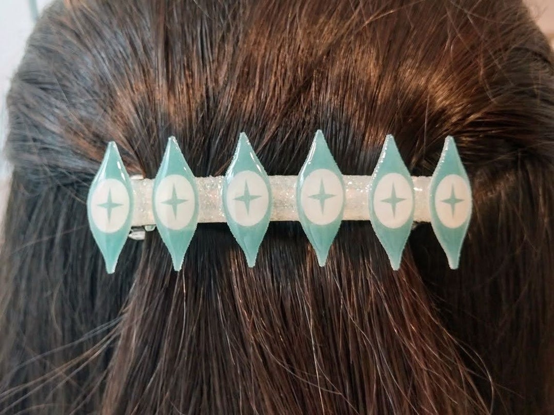 Vintage Pyrex Atomic Eyes Inspired Barrette Jewelry, Handmade - Etsy