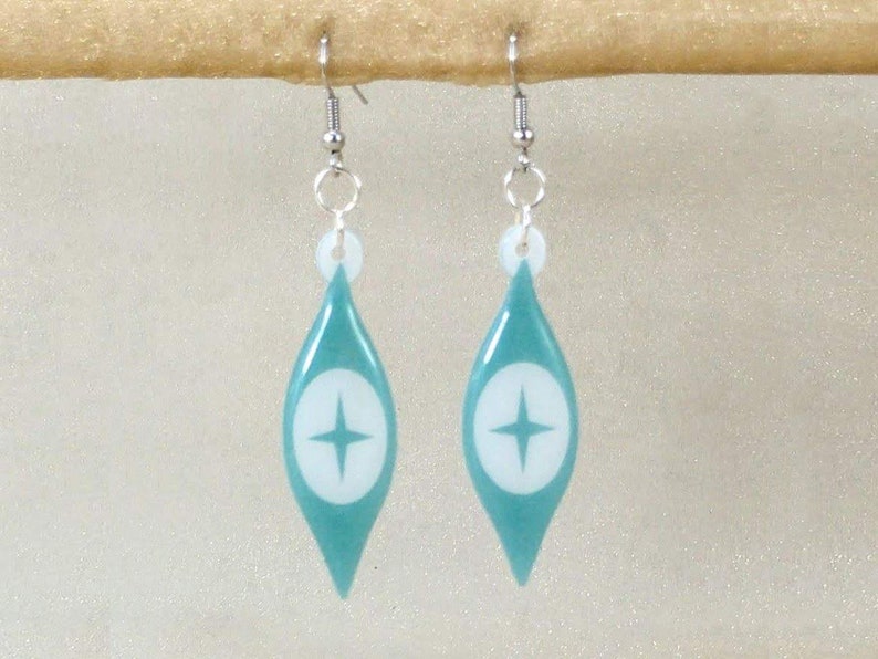 Vintage Pyrex Atomic Eyes Inspired Jewelry, Dangle Earrings, Stud ...
