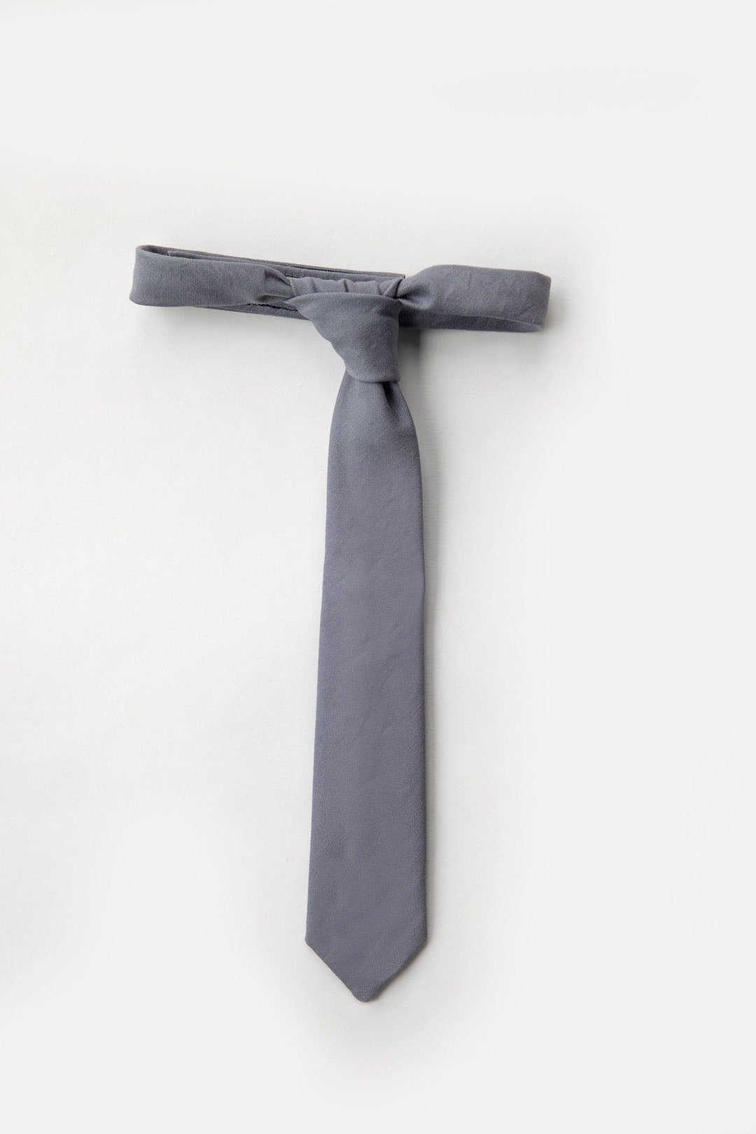 Solid Gray Necktie - Etsy