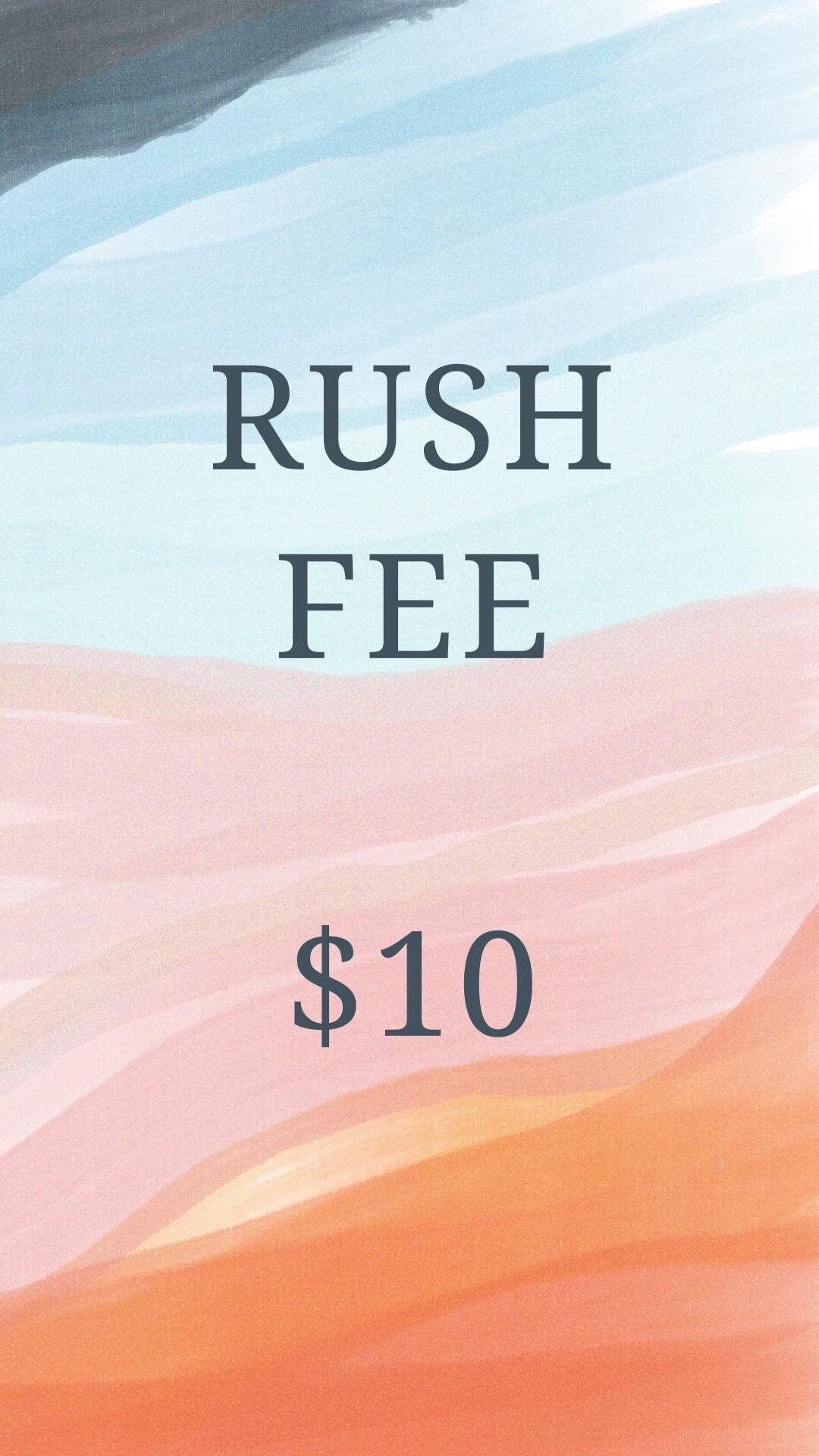 Rush Fee - Etsy