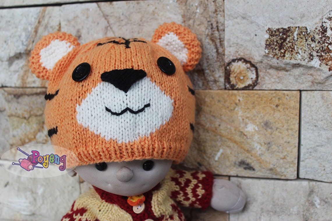 KNITTING PATTERN Tiger Hat Baby Size PDF - Etsy