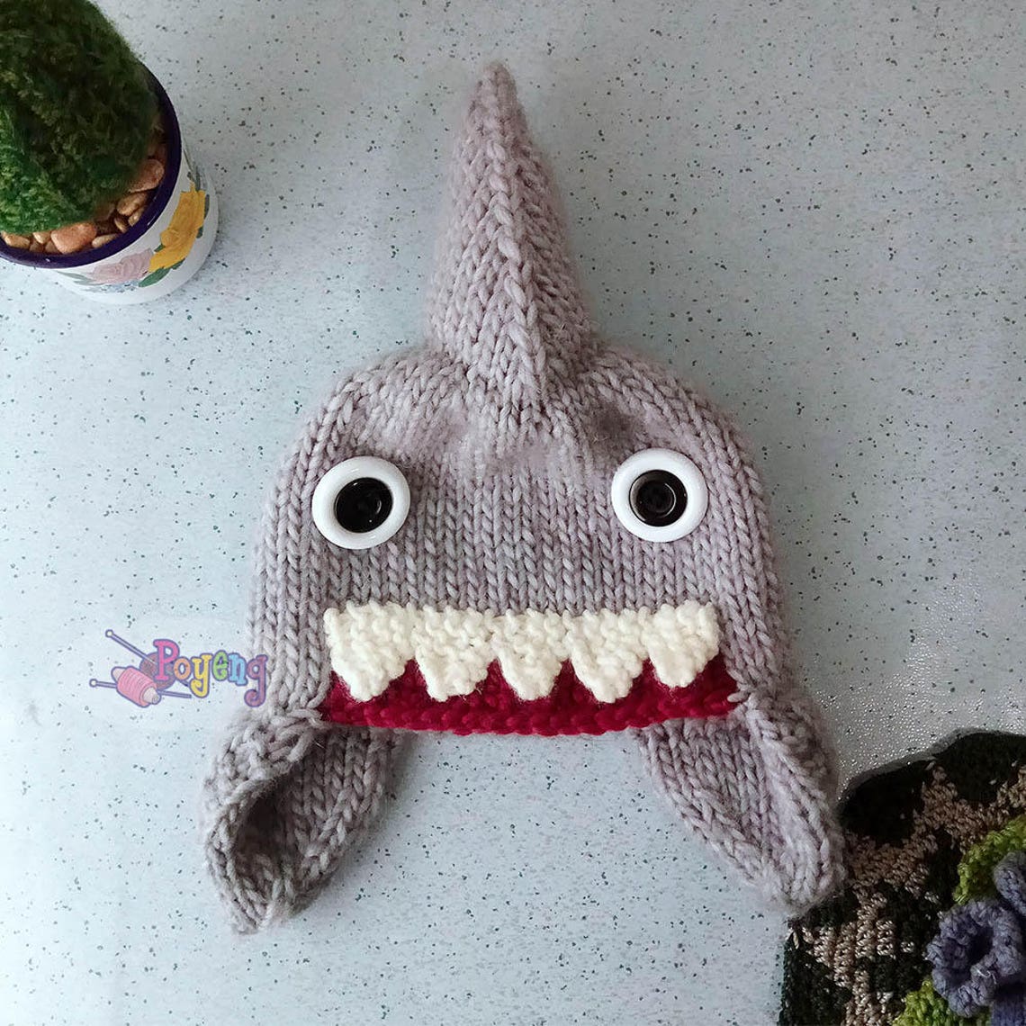 KNITTING PATTERN Shark Hat Baby, Adult Woman, Adult Man Size PDF - Etsy UK