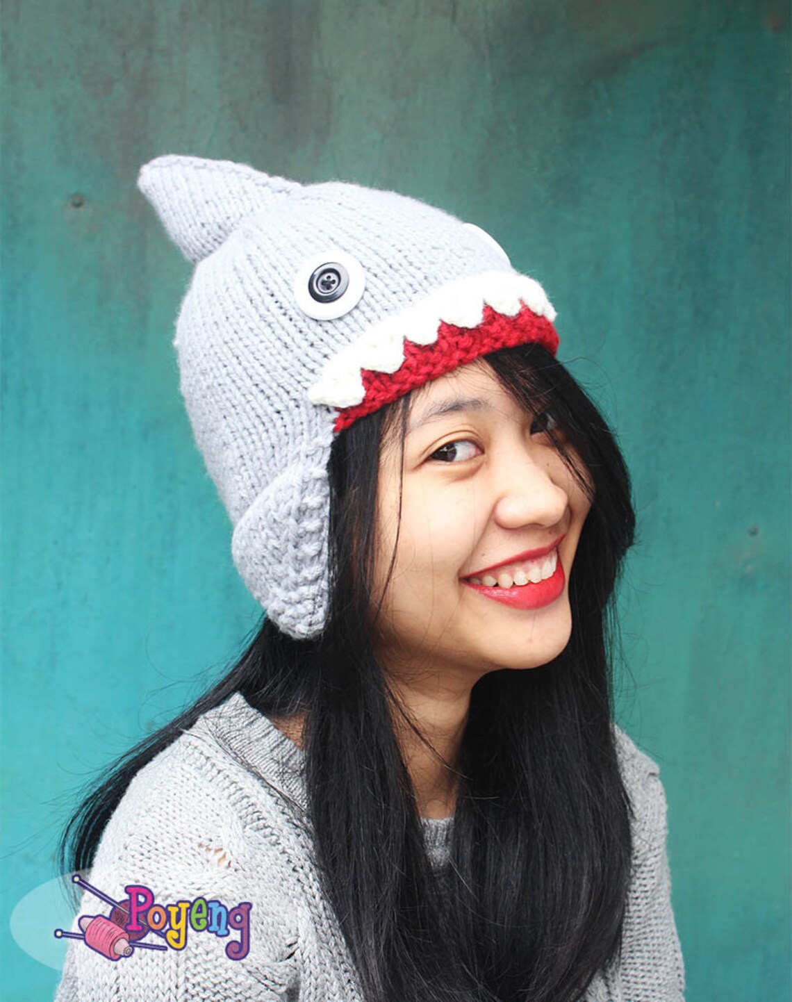 KNITTING PATTERN Shark Hat Baby, Adult Woman, Adult Man Size PDF - Etsy