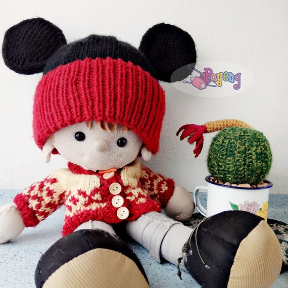 Mickey Mouse Hat Knitting Pattern Knit A Mickey Mouse Illusion Scarf