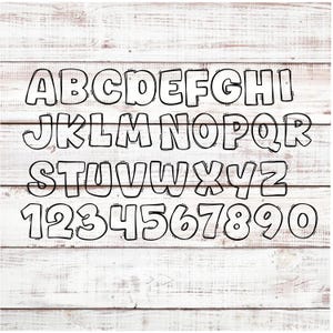 Doodle Font Blank Block Letter Font Entire Alphabet Transparent ...