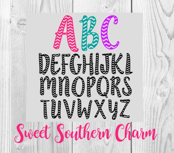 Chevron Printable Alphabet Letters