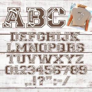 Sports Font Svg Bundle, Sports Font Png, Varsity Font Bundle, Football ...