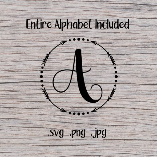 Alphabet Svg Letters Svg Arrow Svg Dots Svg Monogram - Etsy
