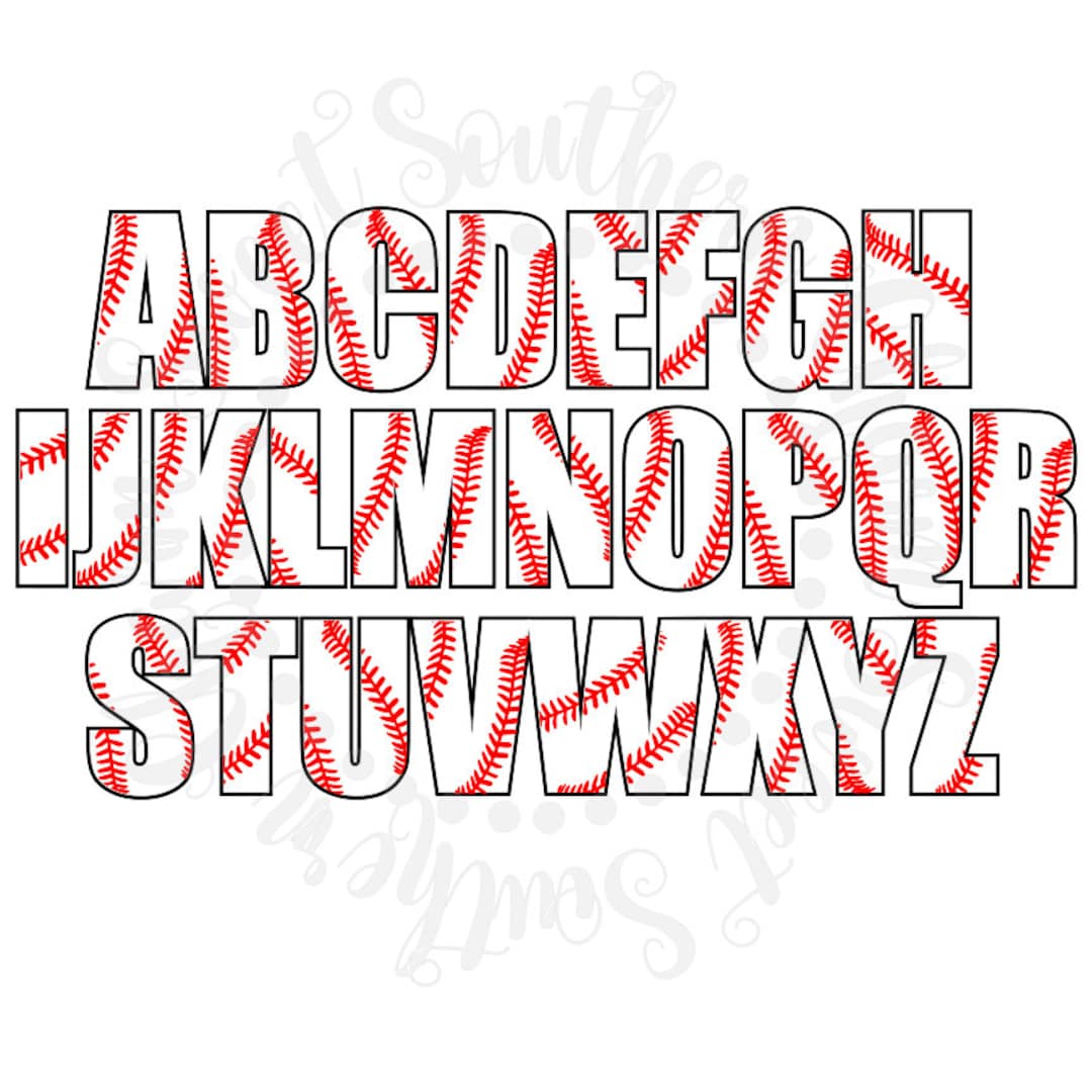 Baseball Letters - Baseball Svg - Baseball Svg Files - Svg File - Svg ...