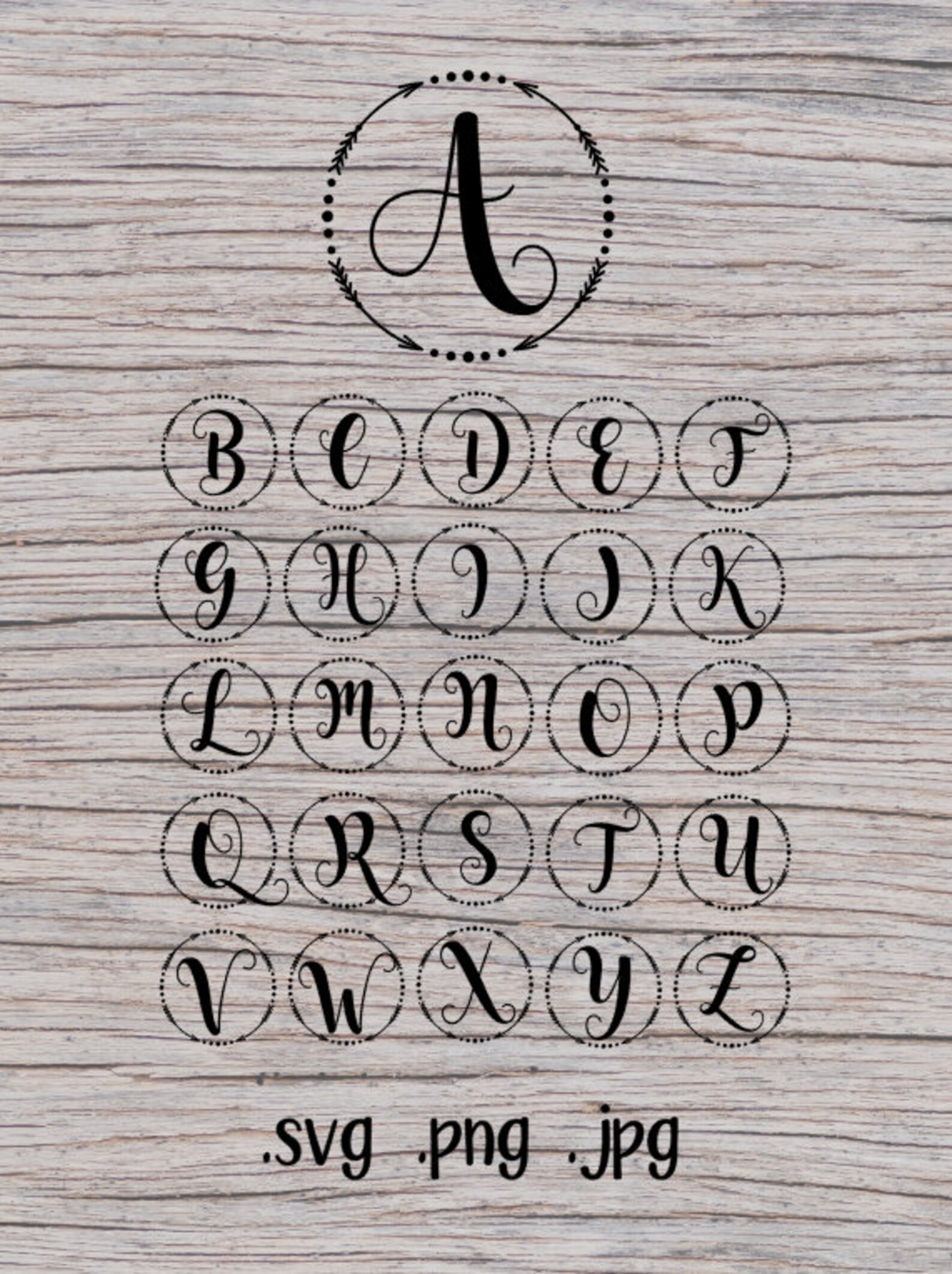 Alphabet Svg - Letters Svg - Arrow Svg - Dots Svg - Monogram Svg - Svg ...