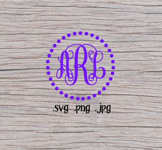 Monogram SVG Monogram Cut File Monogram Circle SVG - Etsy UK