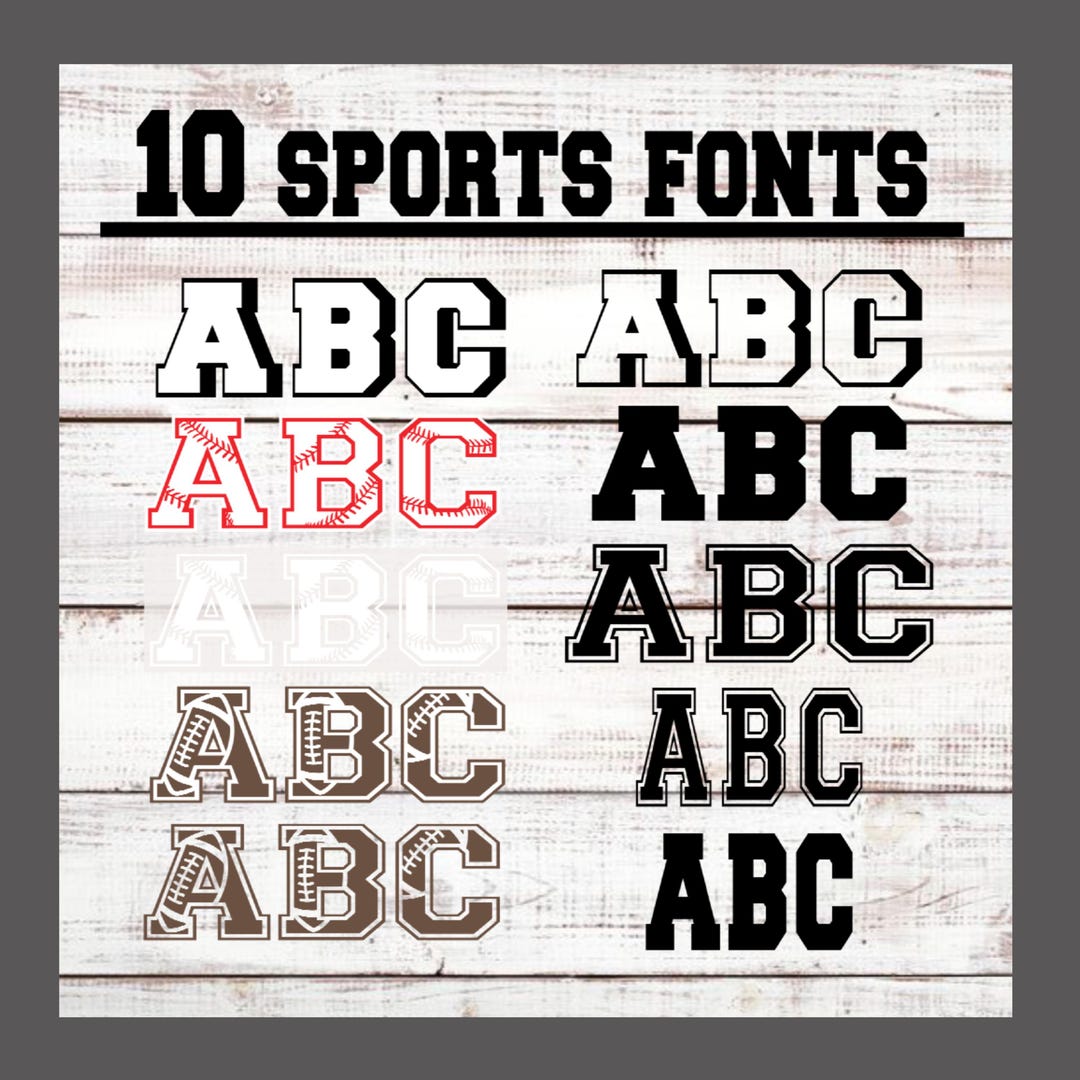 Sports Font Svg Bundle, Sports Font Png, Varsity Font Bundle, Football ...