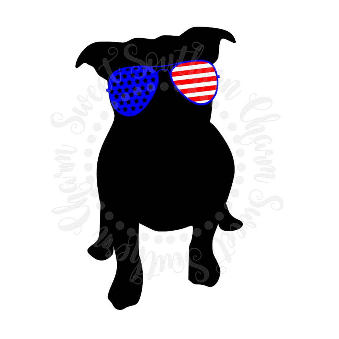 Patriotic Pit Bull Svg - Svg File - Svg Files - Pit Bull - Pit Bull Svg ...