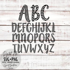 Chevron Alphabet Svg - Chevron Letter Svg - Chevron Svg - Alphabet Svg ...