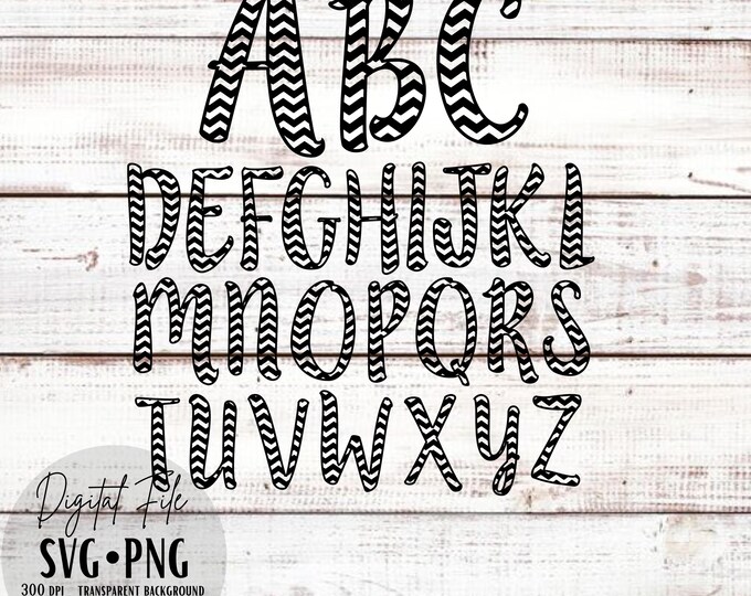 Chevron Letters Svg, Chevron Alphabet Svg, Chevron Font Svg, Chevron ...