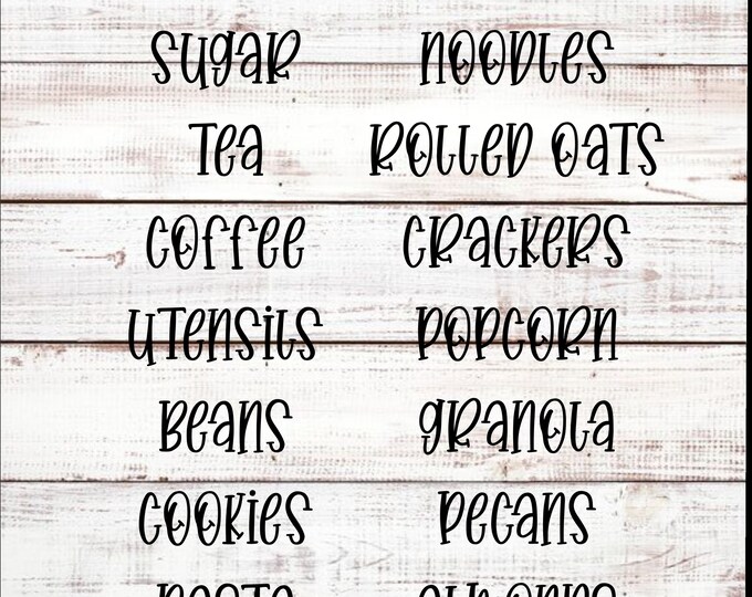 Kitchen Label Svg (6 Designs), Kitchen Label Svg, Coffee Sugar Creamer ...