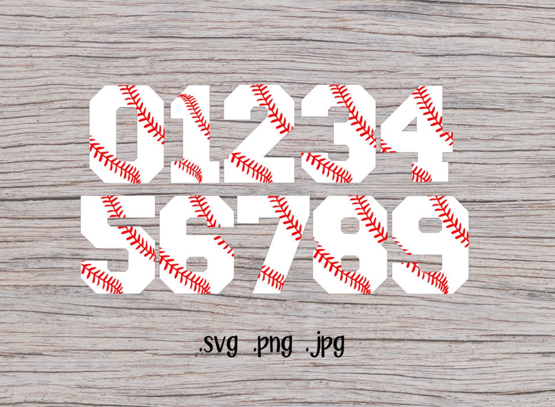 Baseball Numbers Baseball Svg Baseball Svg Files Svg - Etsy