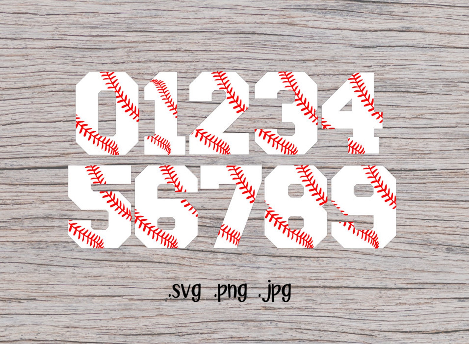 Baseball Numbers Baseball Svg Baseball Svg Files Svg | Etsy