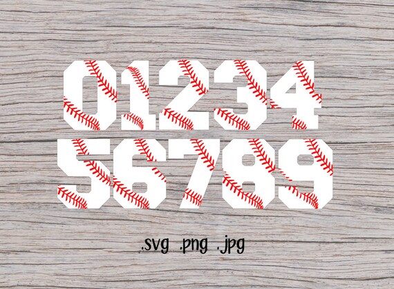 Baseball Numbers Baseball Svg Baseball Svg Files Svg | Etsy