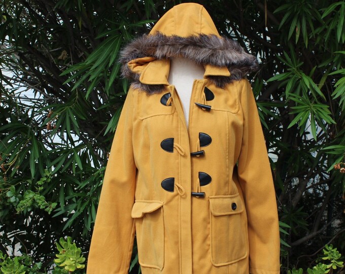 Vintage Yellow Toggle Parka Car Coat M (vintage / 80s) - Etsy