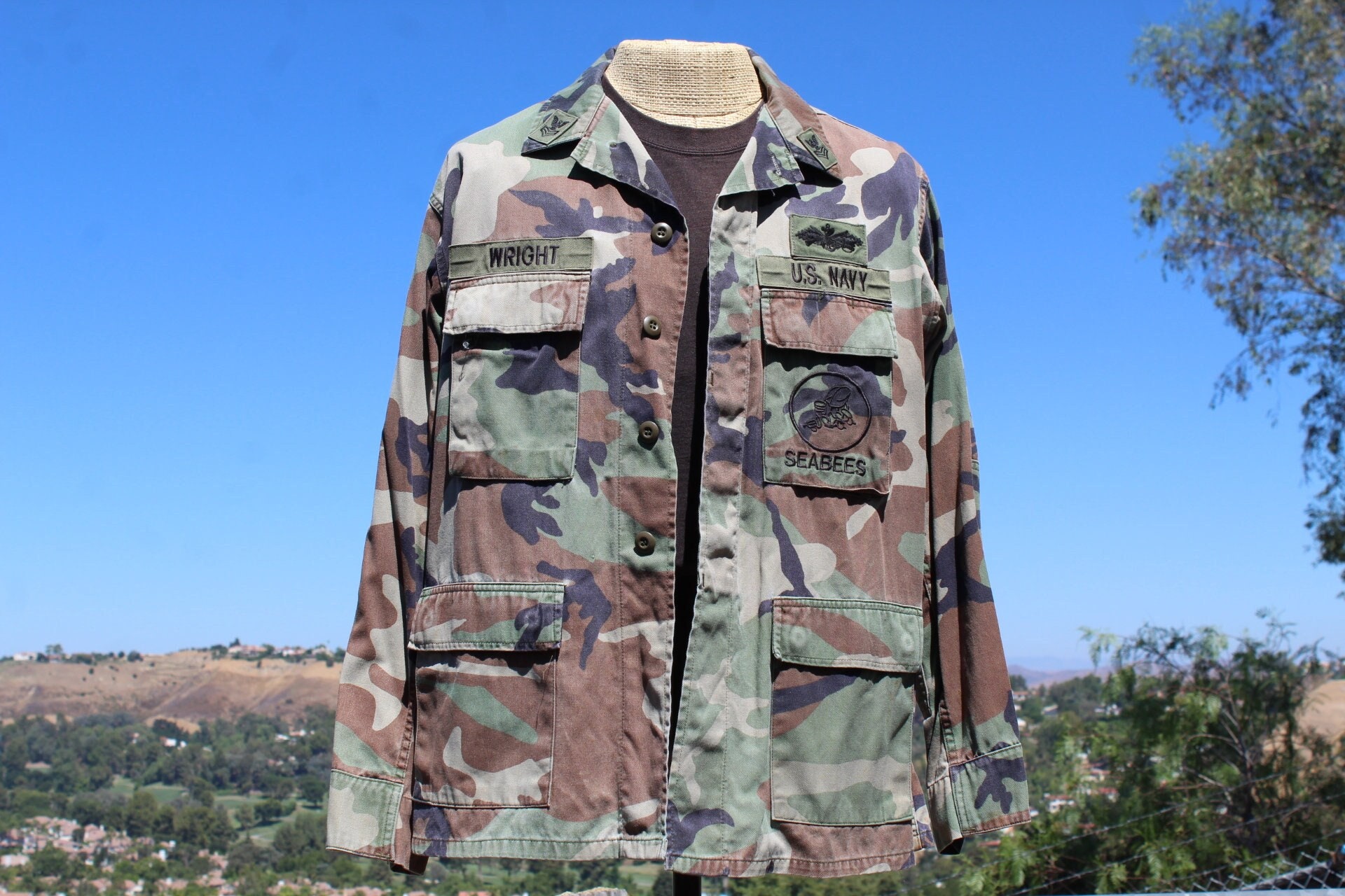80s US Navy Seabees Jacket Medium (vintage / 80s / USN) - Etsy