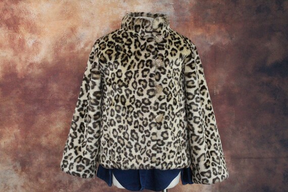 Kid's German Cheetah Faux Fur Vintage Coat 8-10 vintage / | Etsy