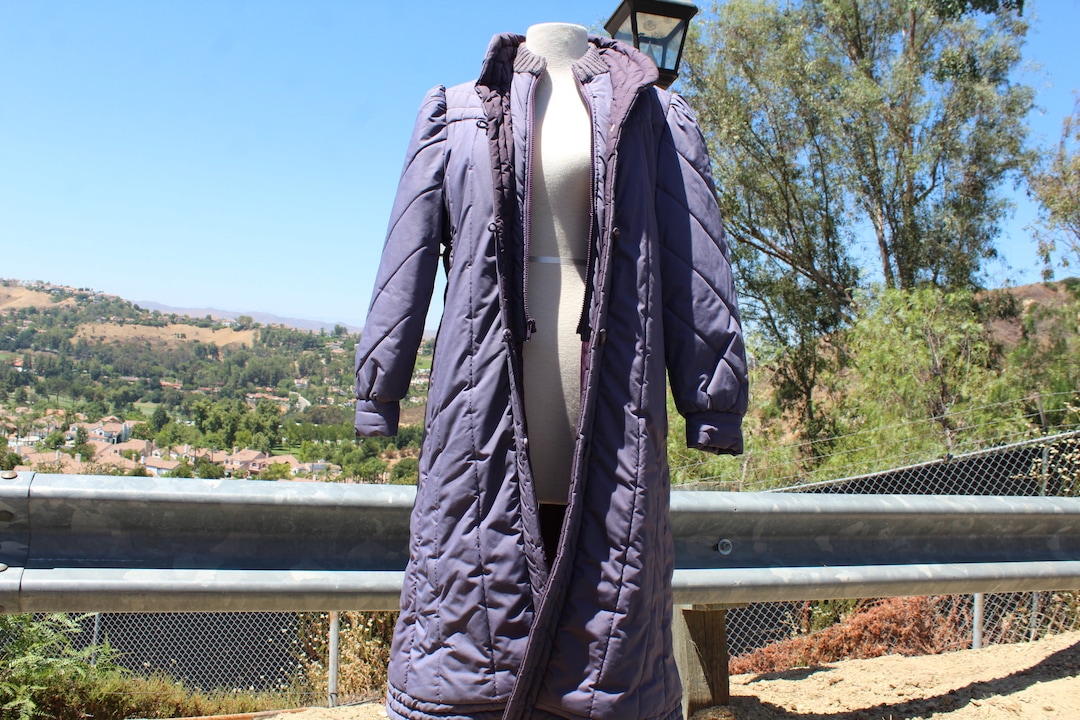 80s Purple Puffer Duster Women's 12 (vintage / 80s / Current Seen) - Etsy