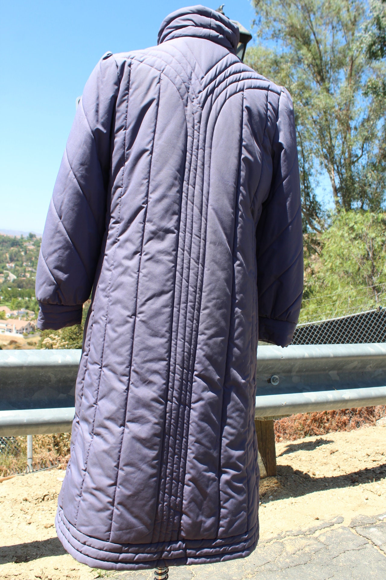 80s Purple Puffer Duster Women's 12 (vintage / 80s / Current Seen) - Etsy