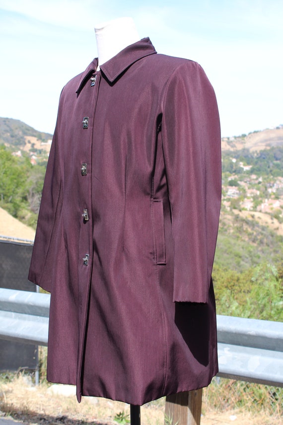 Unique Claspped Dark Red Blade Runner Overcoat Rain C… - Gem