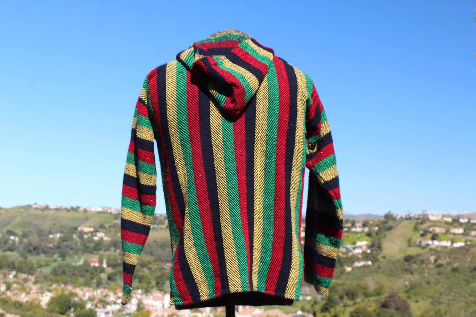 Vintage Red Yellow Black Green Rasta Baja Hoodie Large vintage / 90s - Etsy