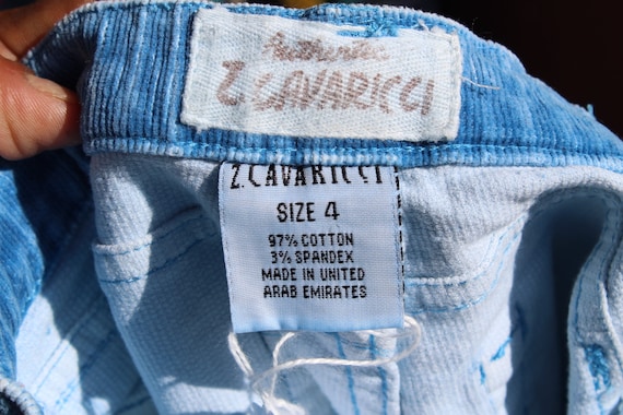 Kids Z Cavaricci Blue Corduroy Pants 4 (Vintage/ZCava… - Gem