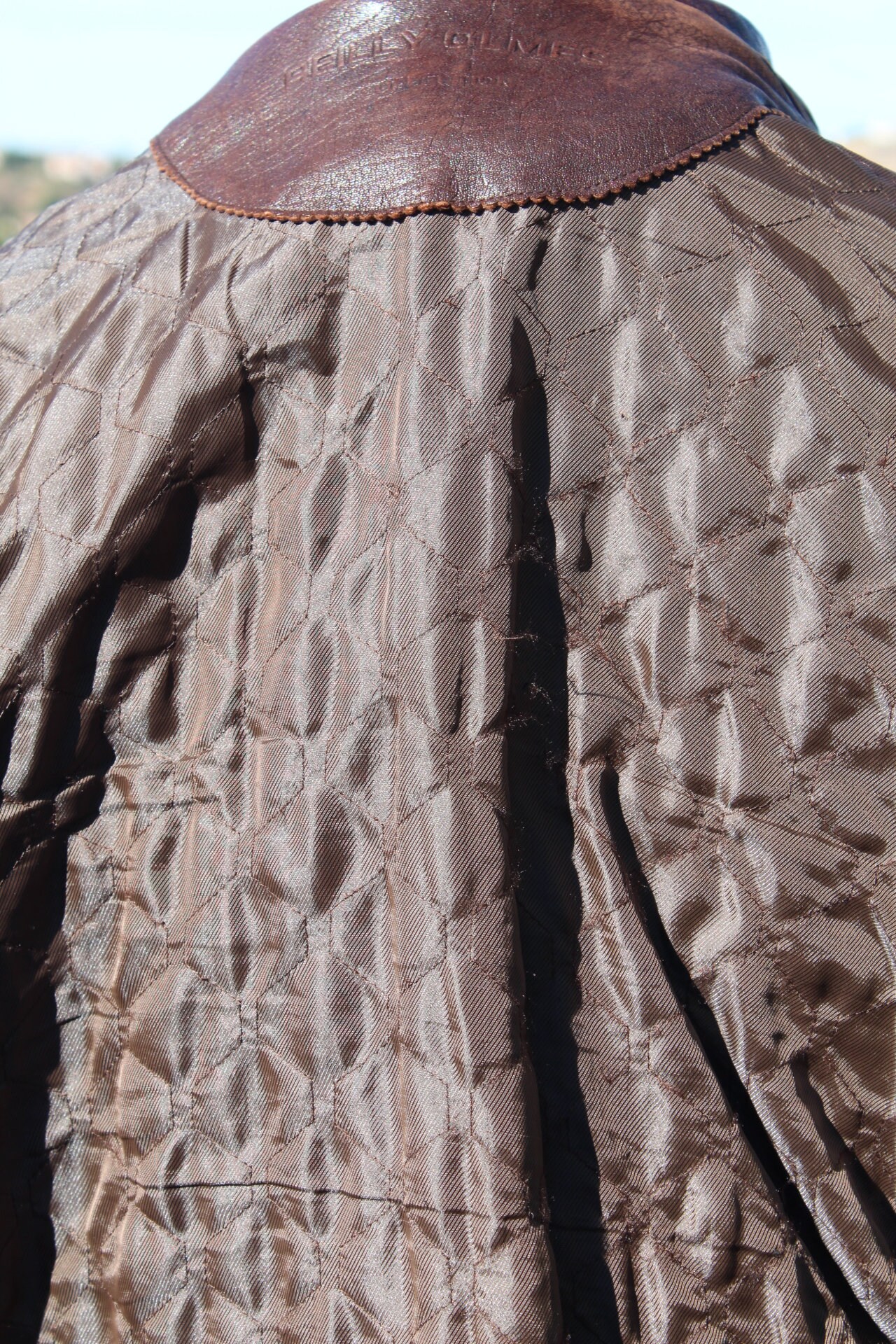 Vintage Dark Brown Leather Bomber Jacket XL vintage / 90s / Reilly ...