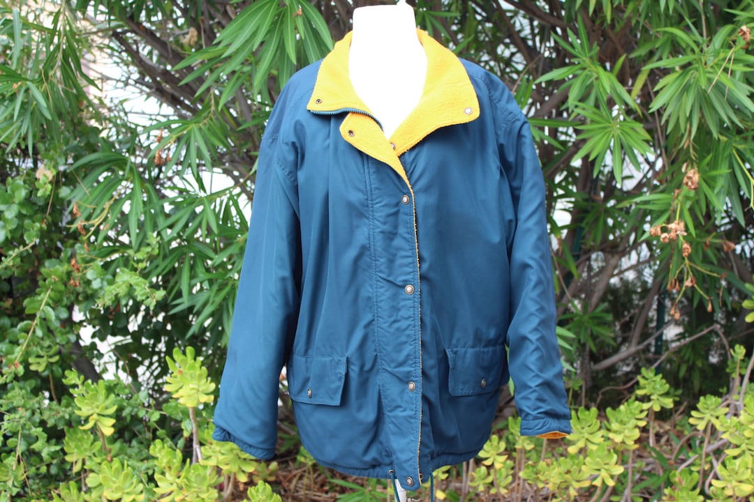 Reversible Vintage Green / Yellow Jacket Medium vintage / 80s - Etsy