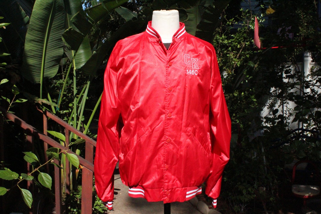 Vintage Cardinal Red Letterman Snap Jacket vintage / Cardinal / 80s - Etsy