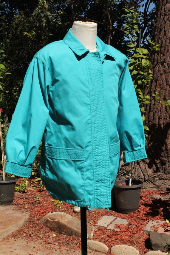 Light Blue London Fog Double Zipper Jacket (Vintage /… - Gem