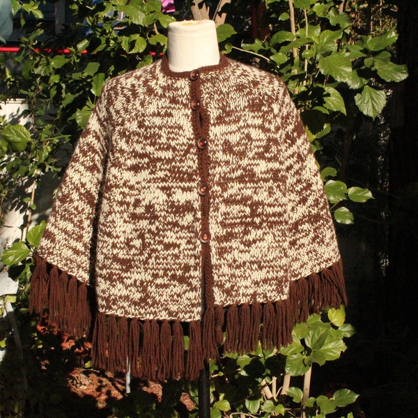 Hand Knit Cape - Etsy