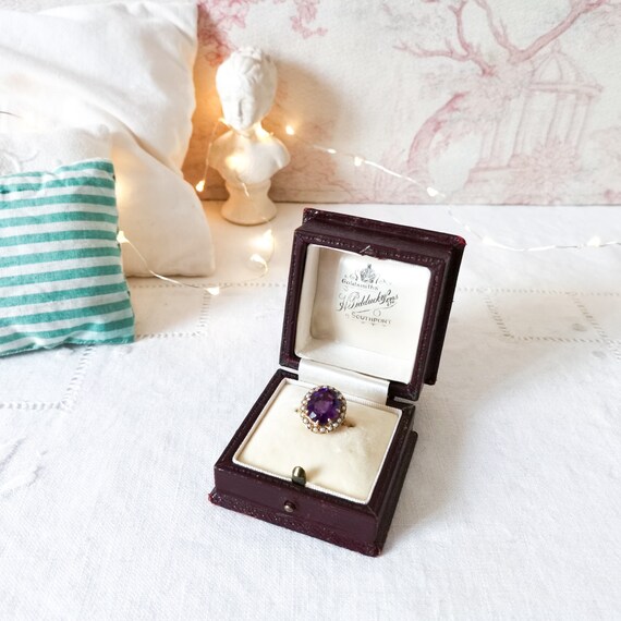 Antique Large Tooled Maroon Leather Ring Box - Etsy