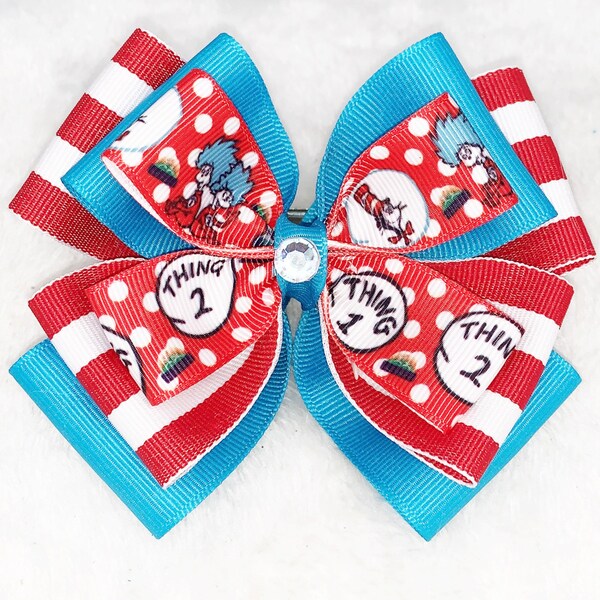 Thing 2 Hair Bow - Etsy