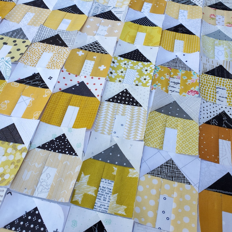 MINI HOUSE BLOCK Foundation Paper Piecing Pattern - Etsy