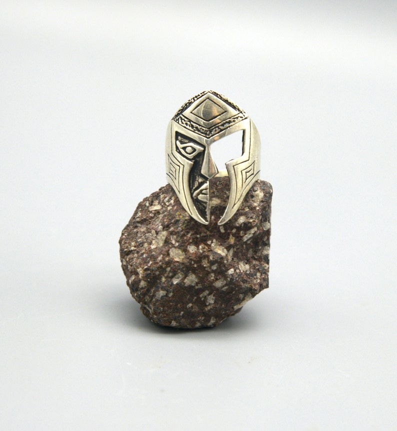 Sterling Silver Ring Spartan Helmet Gladiator Ring Silver - Etsy