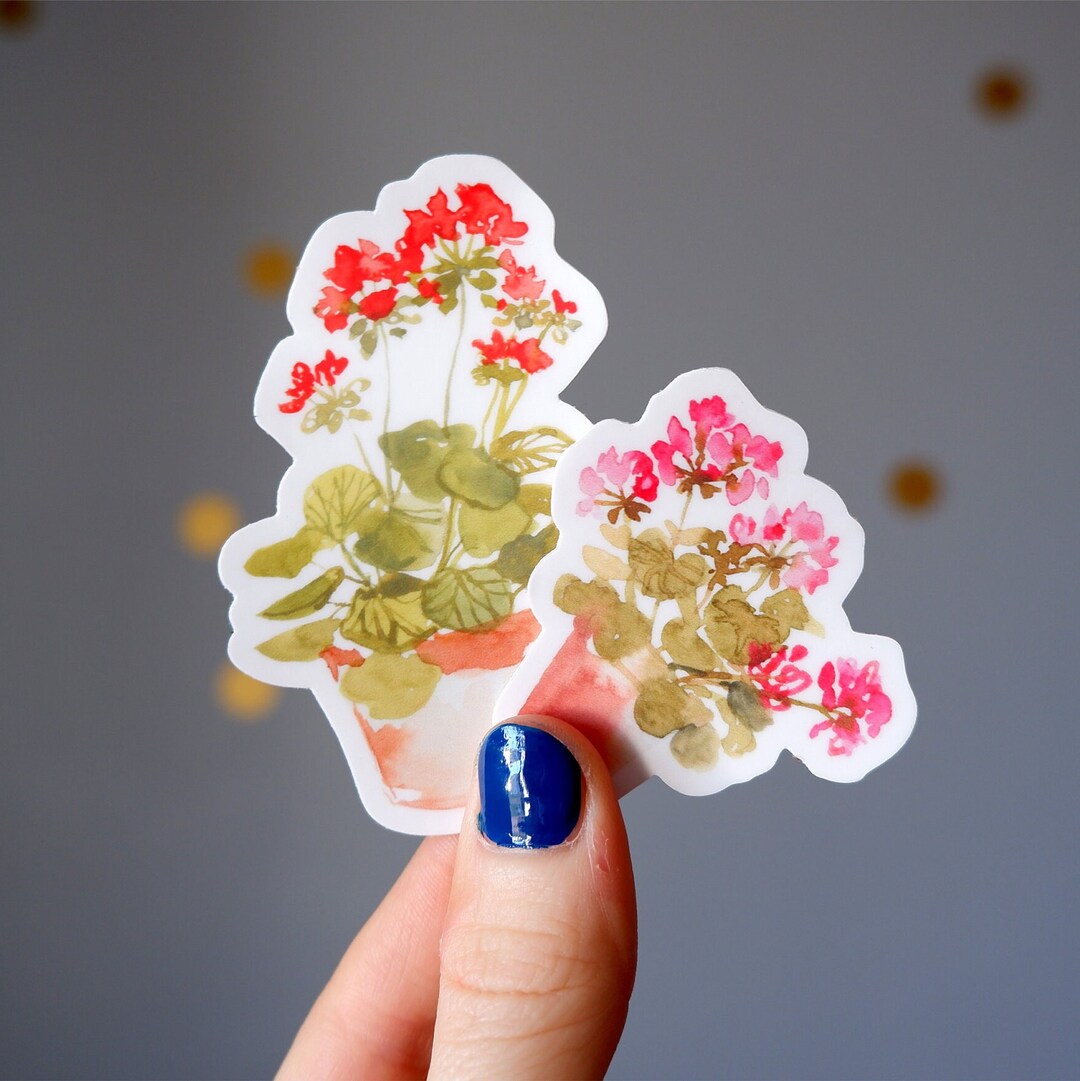 Lot de Stickers vinyle Géraniums découpés à la - Etsy France