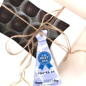 Happy Fathers Day Necktie Gift Tags | Printable PDF Download - Etsy